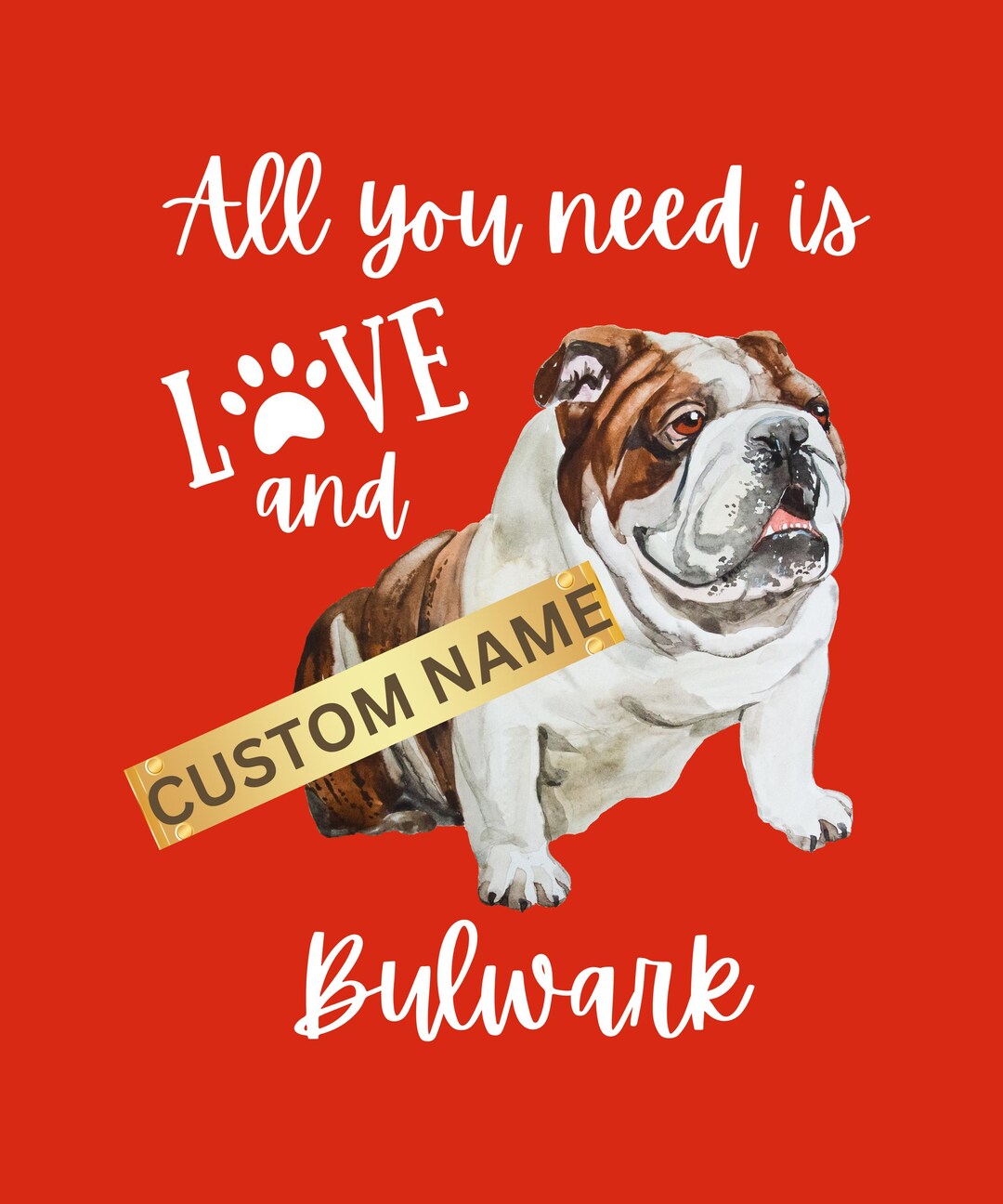 Custom Name American Bulldog Mom Gift Bully Garden Flag & House Banner ...