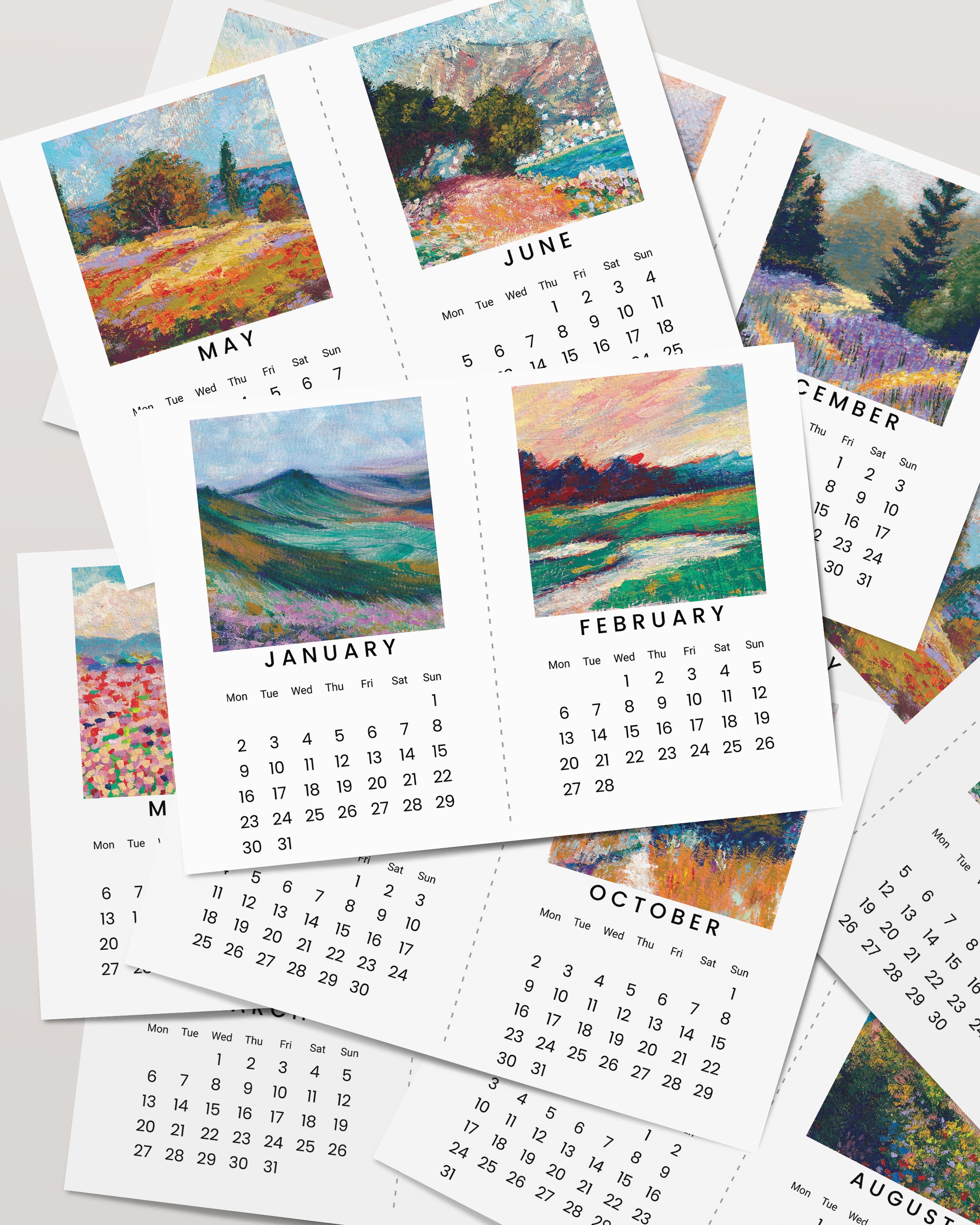 2023 Calendar Fine Art Calendar Pages Office Mini Calendar - Etsy UK