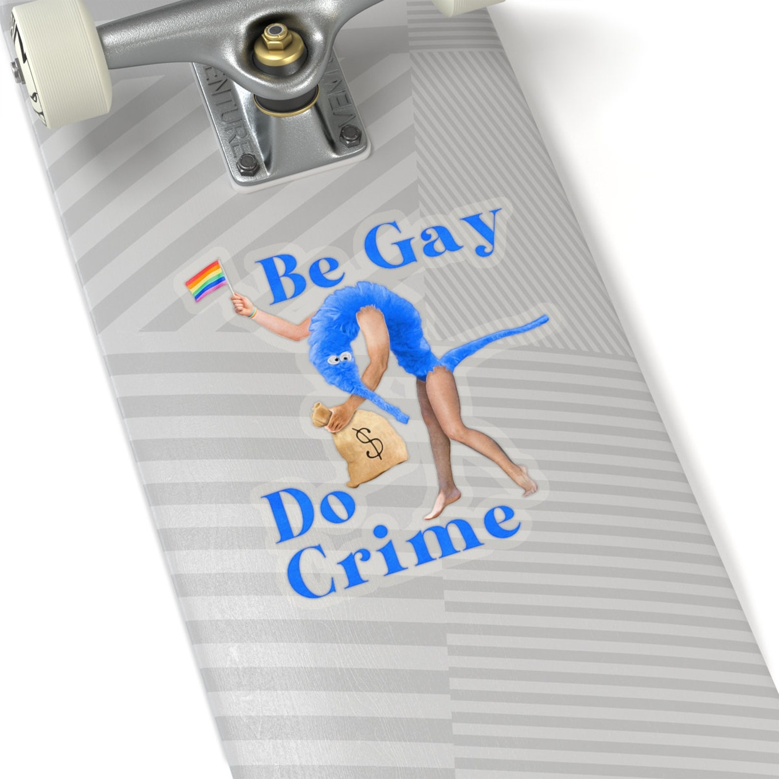 Worm on a String Cursed Sticker ~ Be Gay Do Crime ~ Blue Option ~ Four ...