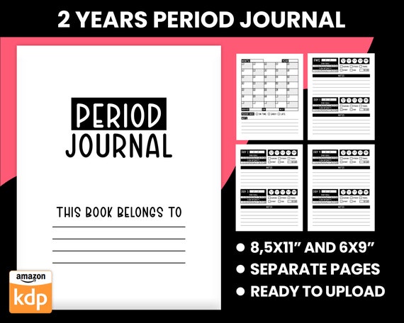 Period Tracker Printable Journal Period Cycle Log PDF Book - Etsy
