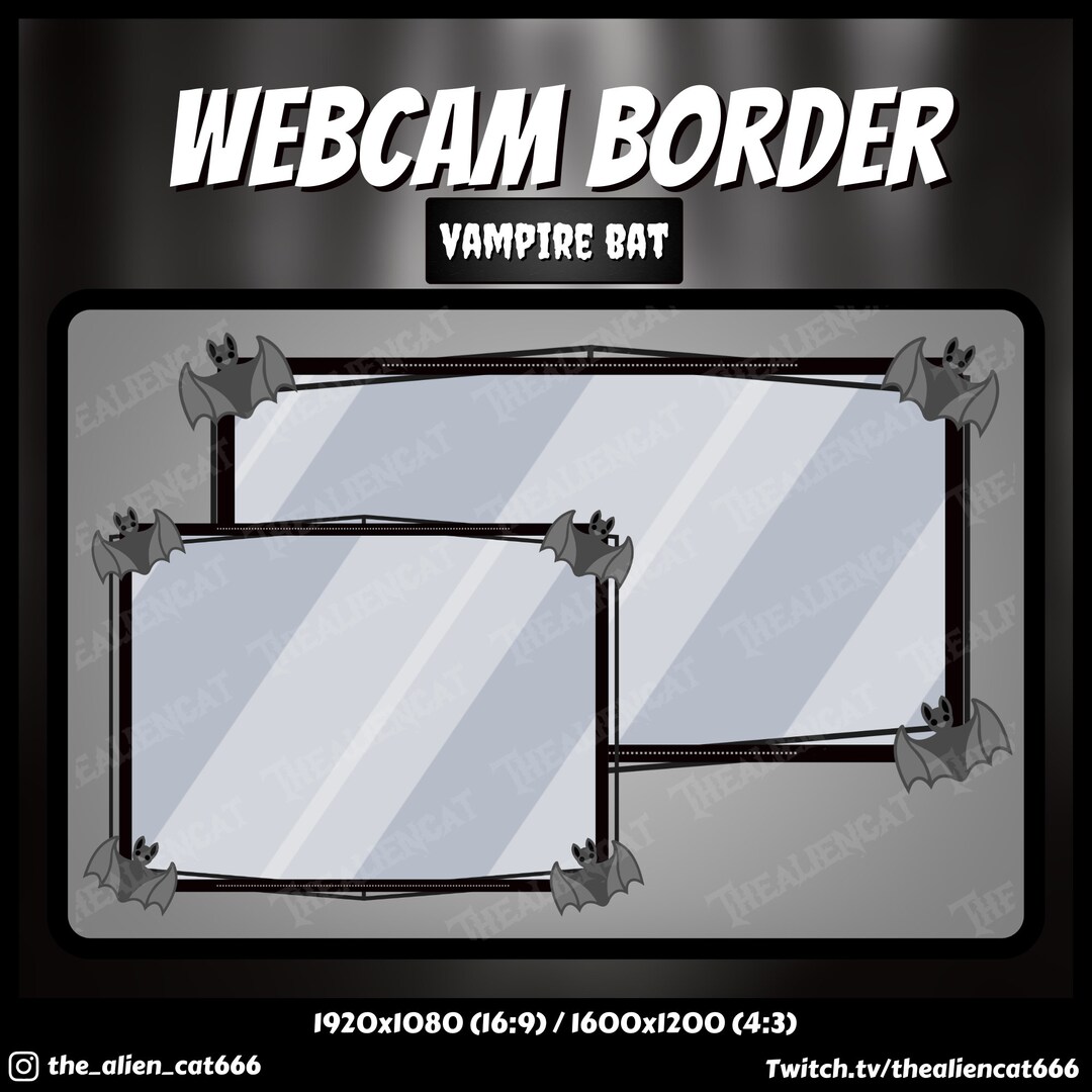Vampire Bats Webcam Borders 1980x1080 / 1600x1200 | Twitch, Youtube ...