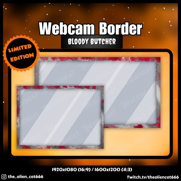 Bloody Butcher Webcam Borders 1980x1080 / 1600x1200 Twitch, Youtube ...