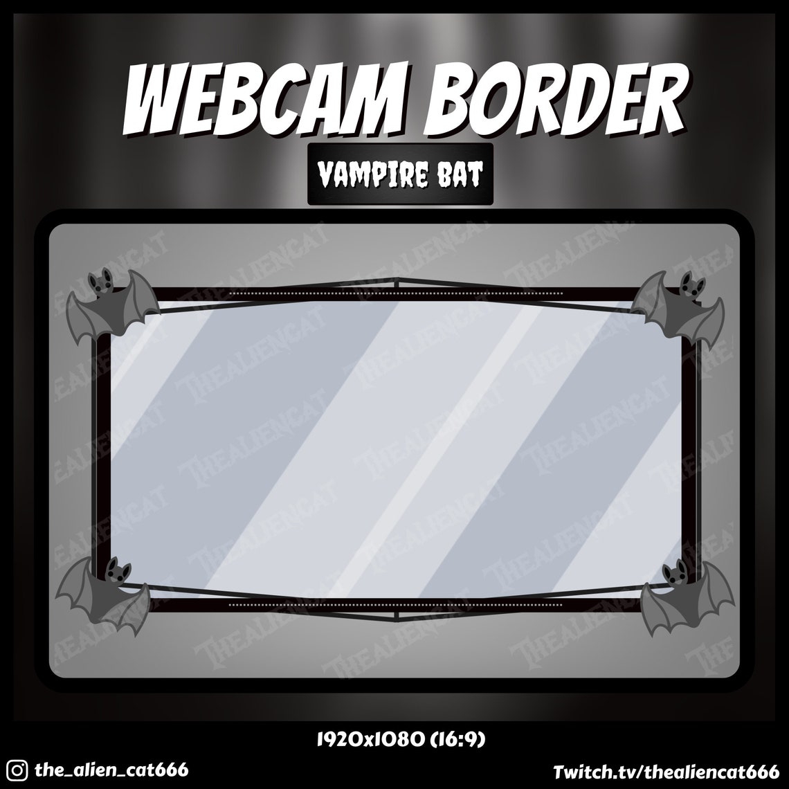 Vampire Bats Webcam Borders 1980x1080 / 1600x1200 | Twitch, Youtube ...