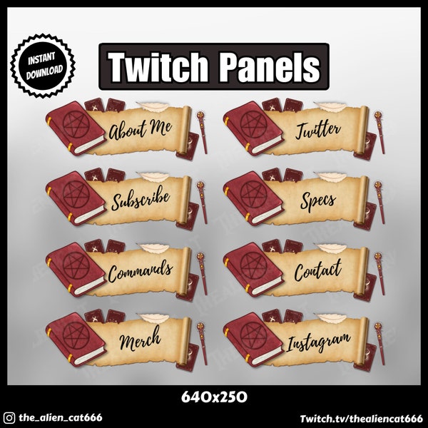 Twitch Panels Book - Etsy