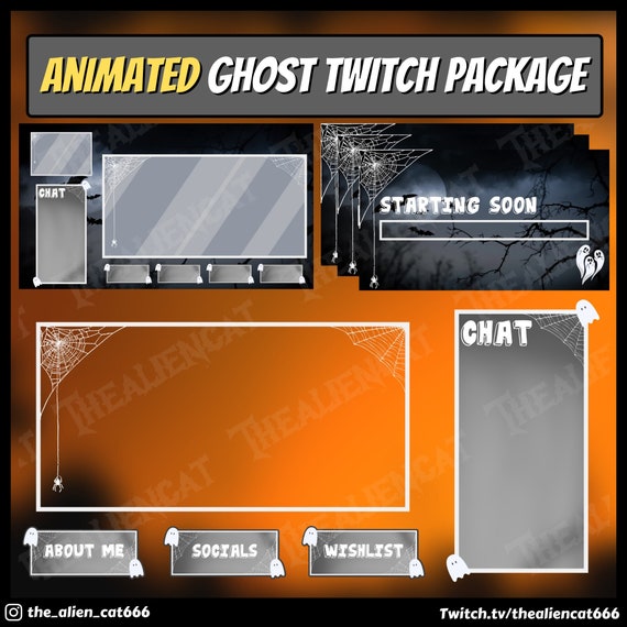 Animated Ghost Package Twitch Youtube Facebook Calm Dark - Etsy