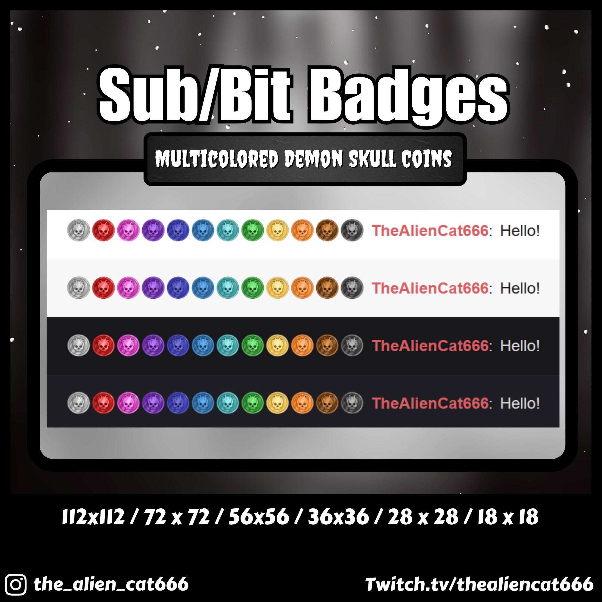 Demon Skull Coin Channel Points/emote/sub/bit Badges | Twitch, Youtube ...
