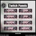 Blood Red Skull Lollipop Panels for Twitch | Set of 32 | 640x250 | Goth ...