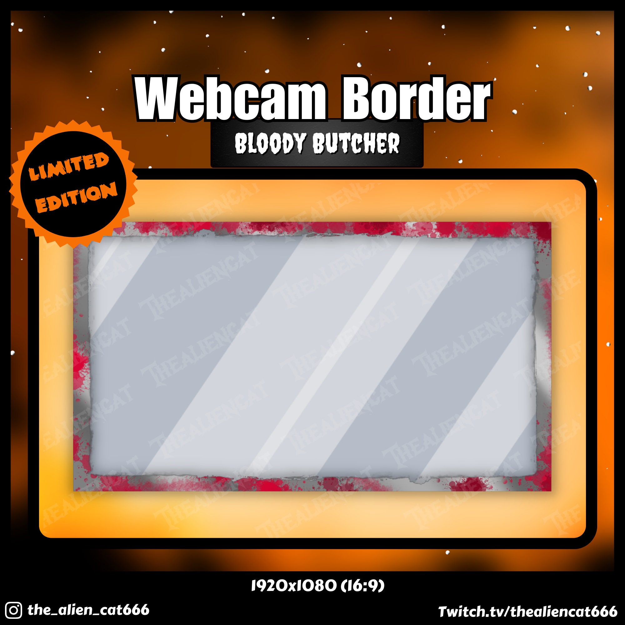 Bloody Butcher Webcam Borders 1980x1080 / 1600x1200 | Twitch, Youtube ...