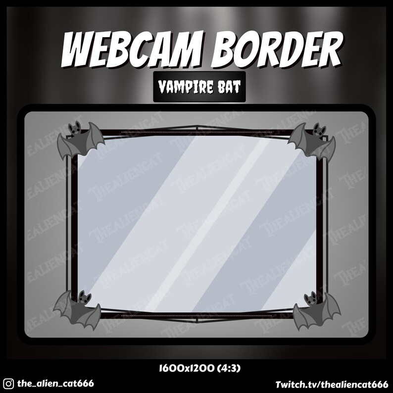 Vampire Bats Webcam Borders 1980x1080 / 1600x1200 | Twitch, Youtube ...