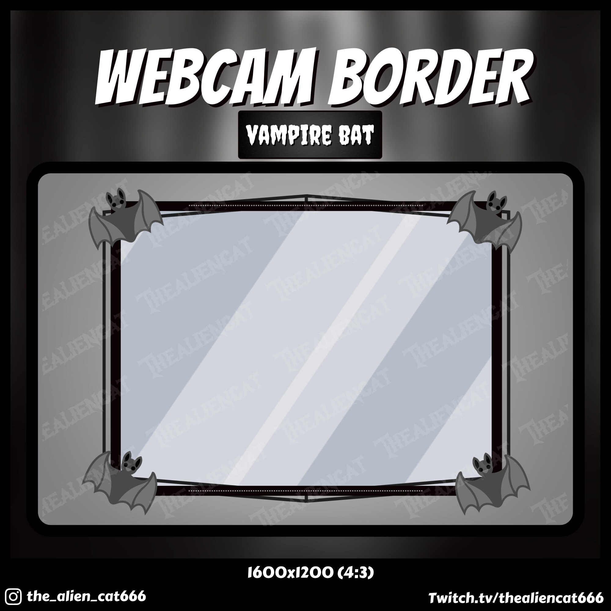 Vampire Bats Webcam Borders 1980x1080 / 1600x1200 | Twitch, Youtube ...