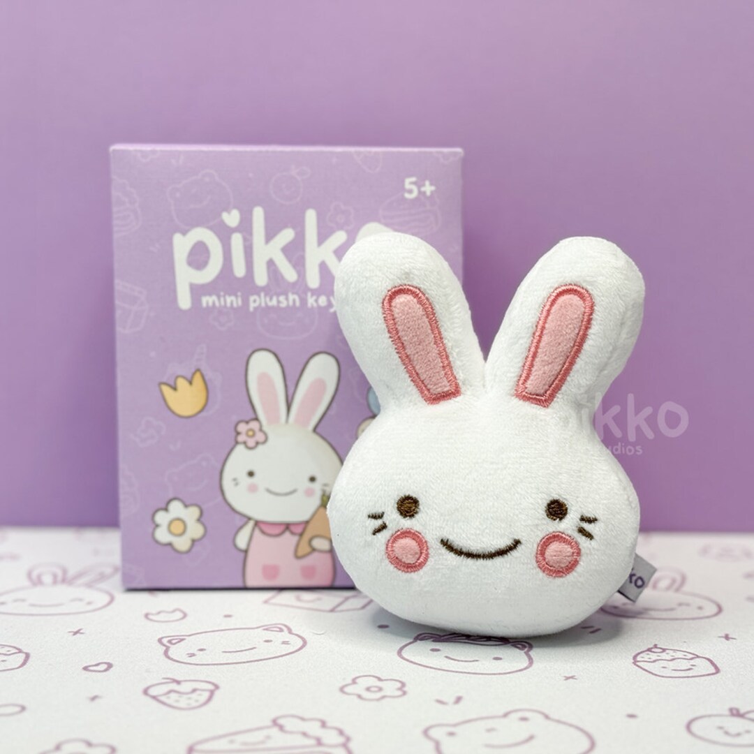 Cute Bunny Plush Keychain Kawaii Bunny Plushie Rabbit Plush Keychain ...