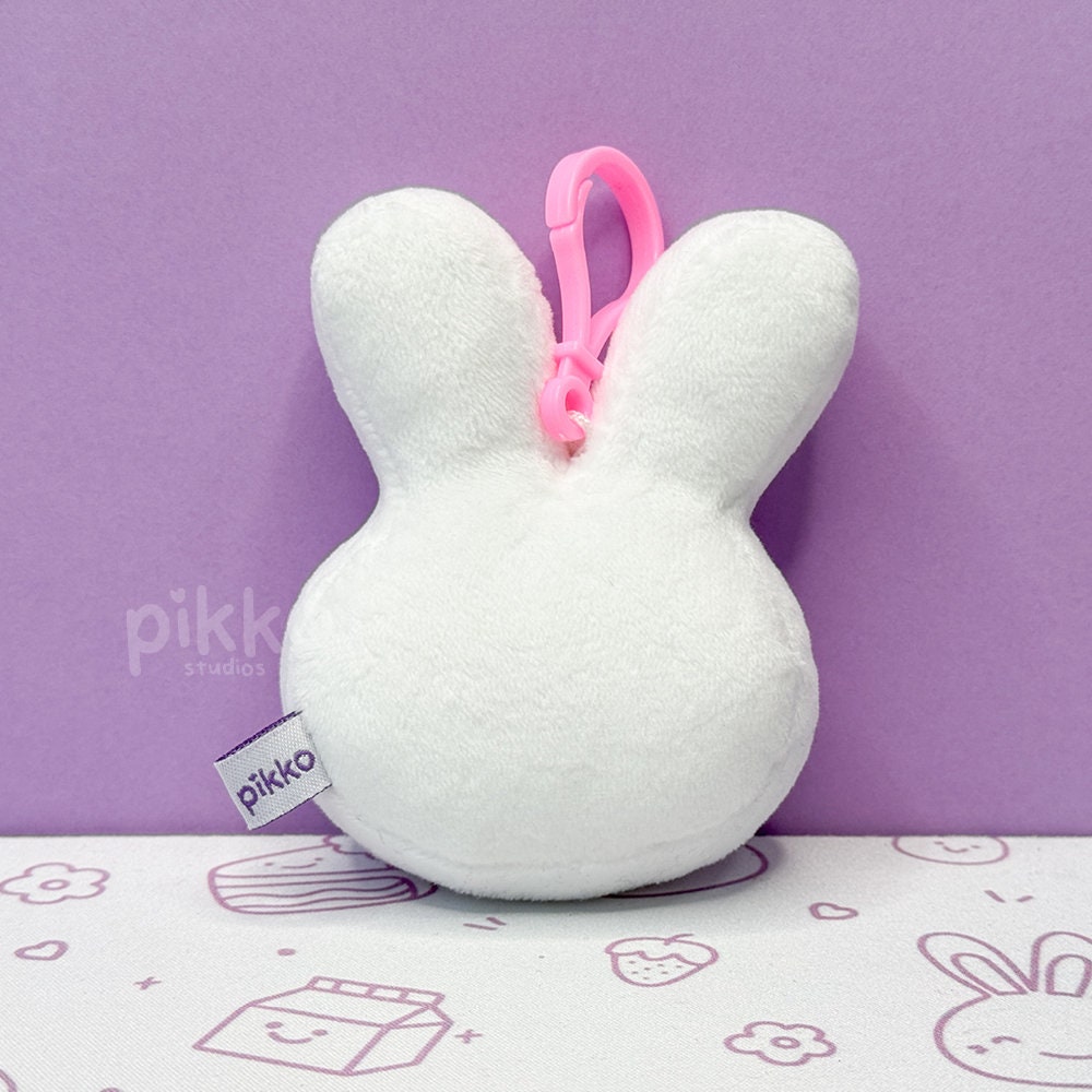 Cute Bunny Plush Keychain Kawaii Bunny Plushie Rabbit Plush Keychain ...