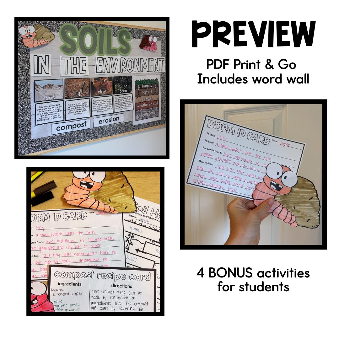 Grade 3 Soils Bulletin Board Ontario With Bonus Activities - Etsy