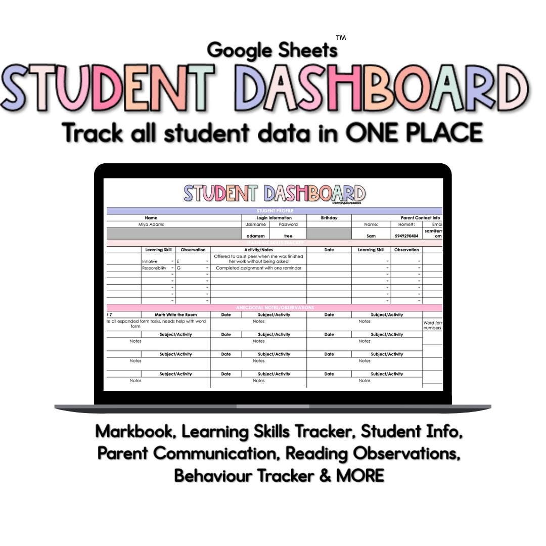 ULTIMATE Student Dashboard | All Data Tracking in ONE PLACE | Google ...