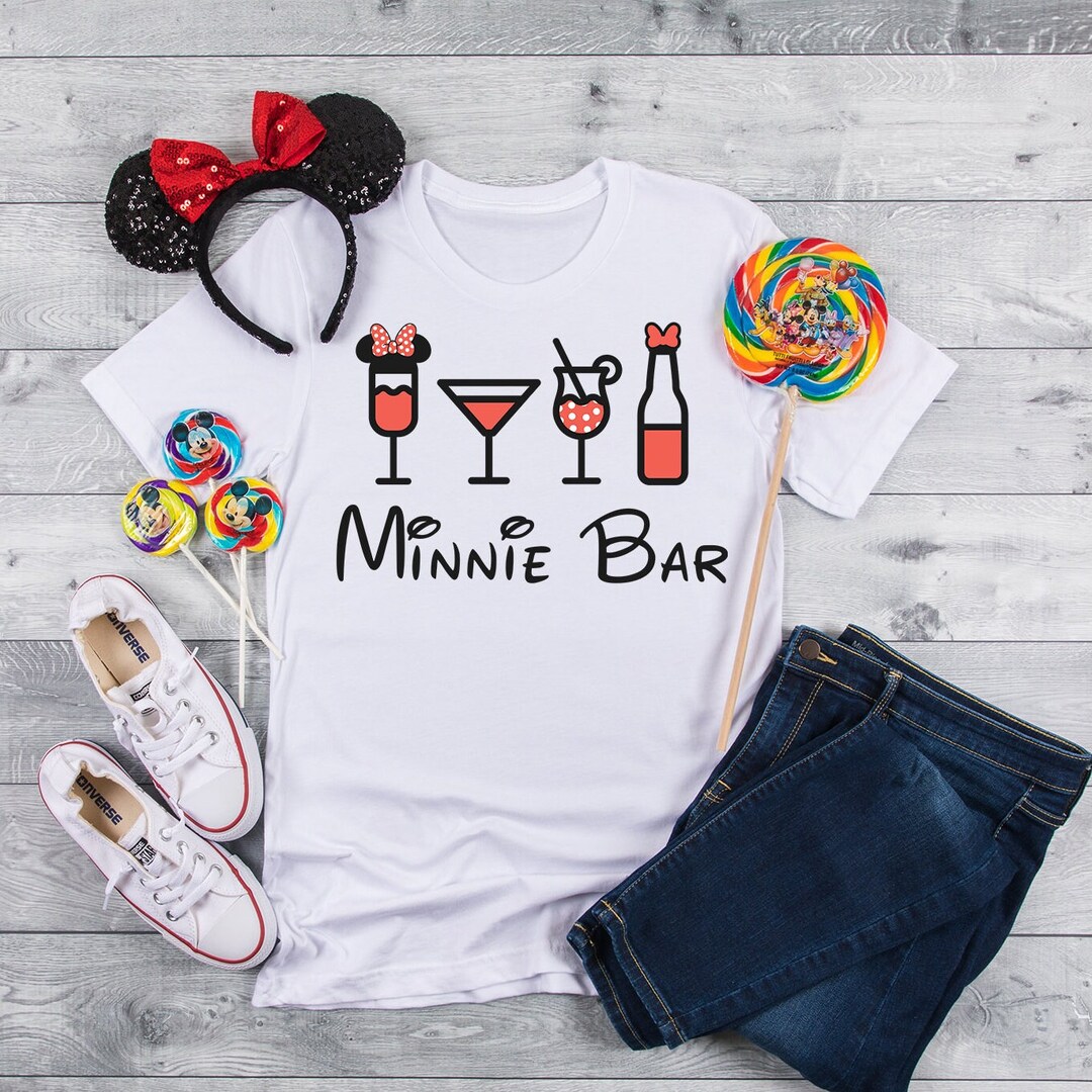 Minnie Mouse Disney T-shirt | Minnie Bar Disney T-shirt | Disney World ...