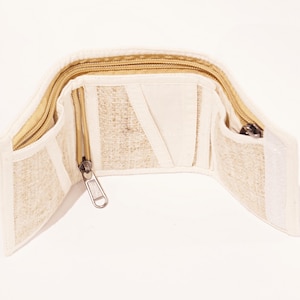 Handmade Hemp Trifold Wallet: Natural Fiber Billfold With Coin Case - Etsy