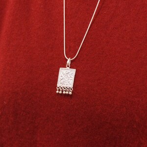 Handcrafted Fine Silver Jantar Pendant: Traditional Nepali Jewelry - Etsy