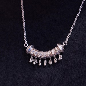 Small C-TILHARI Necklace | Traditional Nepali Silver Neckpiece ...