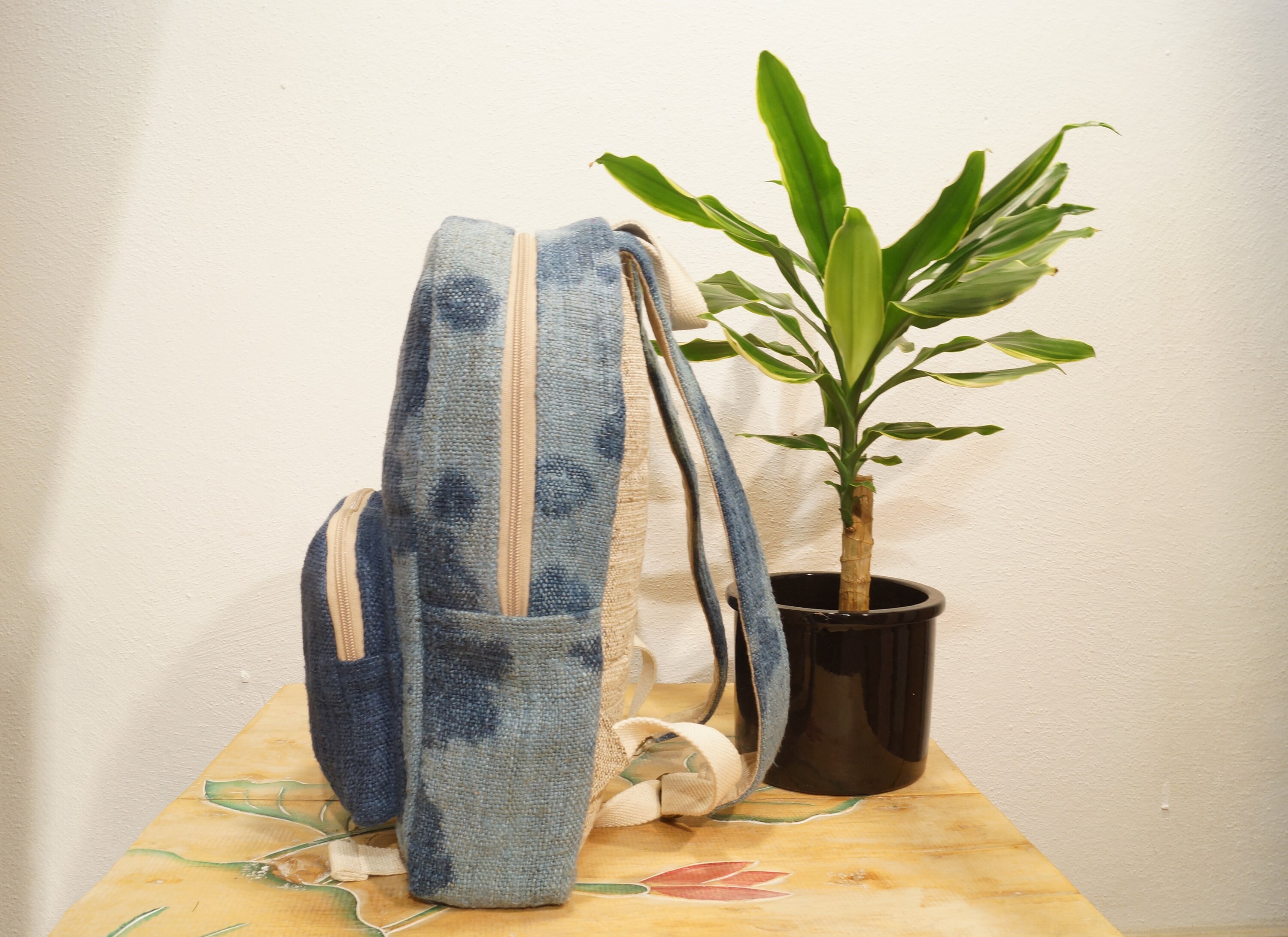 Azure Indigo Hemp Backpack Made From Ethical and Natural Hemp - Etsy