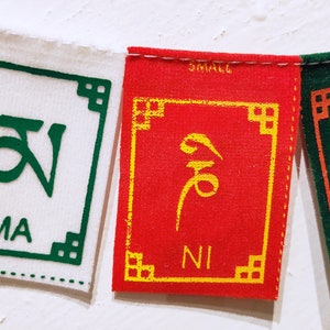 Mini Prayer Flags Om Ma Ni Padme Hum Tibetan Buddhist Flags Lungta Wind ...