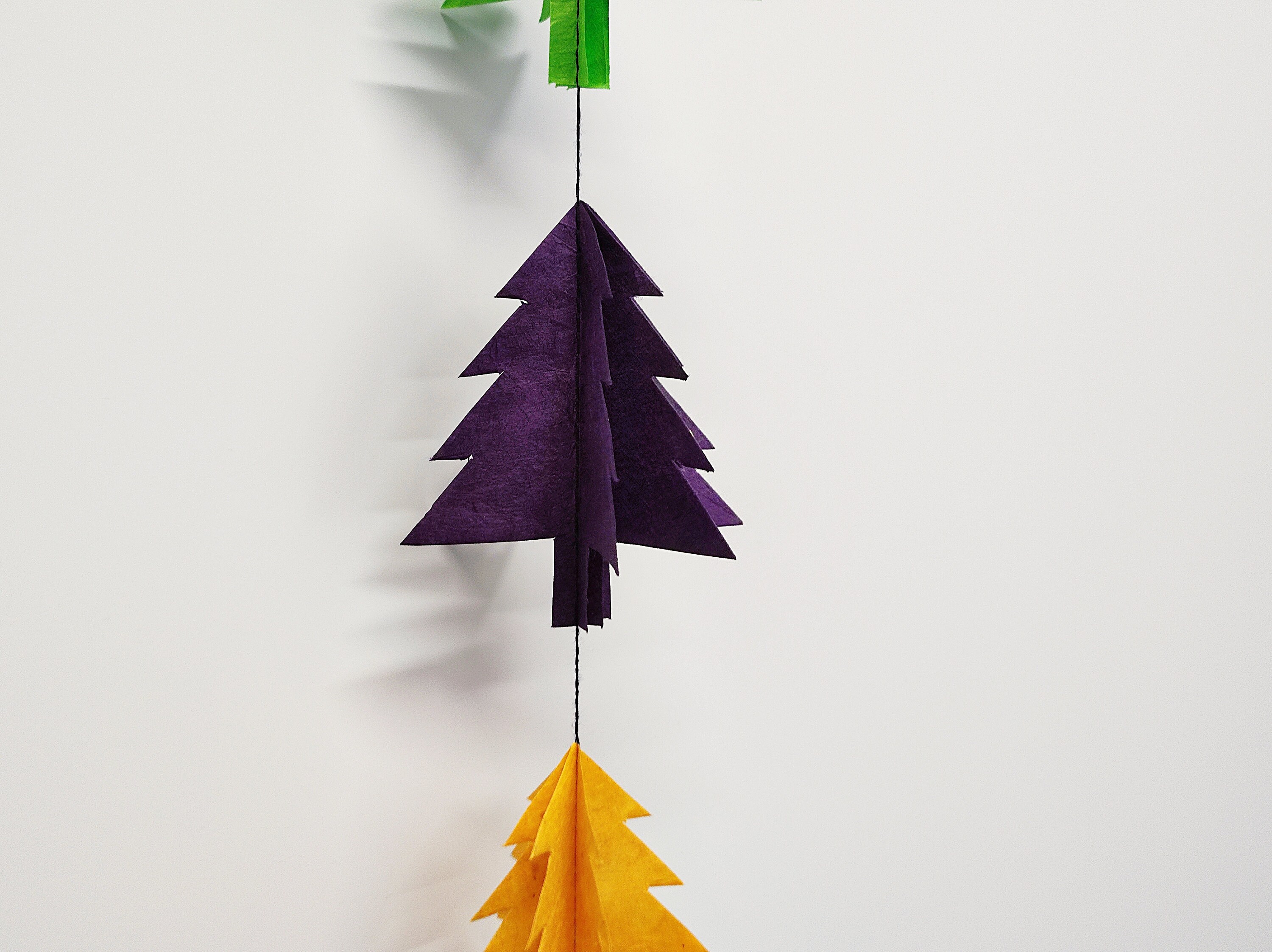 Handmade Lokta Paper Christmas Tree Garland - Nepal Festive Decor ...