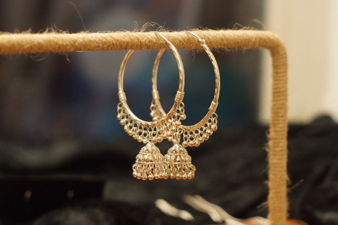 Silver Earrings PINJADA, Handmade From Pure Silver, Ear Pendants, Cage ...