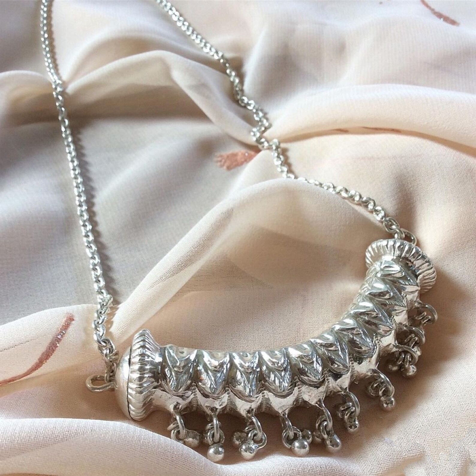 C-TILHARI Necklace Traditional Nepali Silver Necklace Handmade From ...