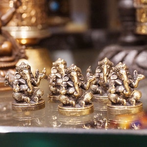 Ganesh Mini Figure Ganesha Statue Ganapati Elephant God Prosperity ...