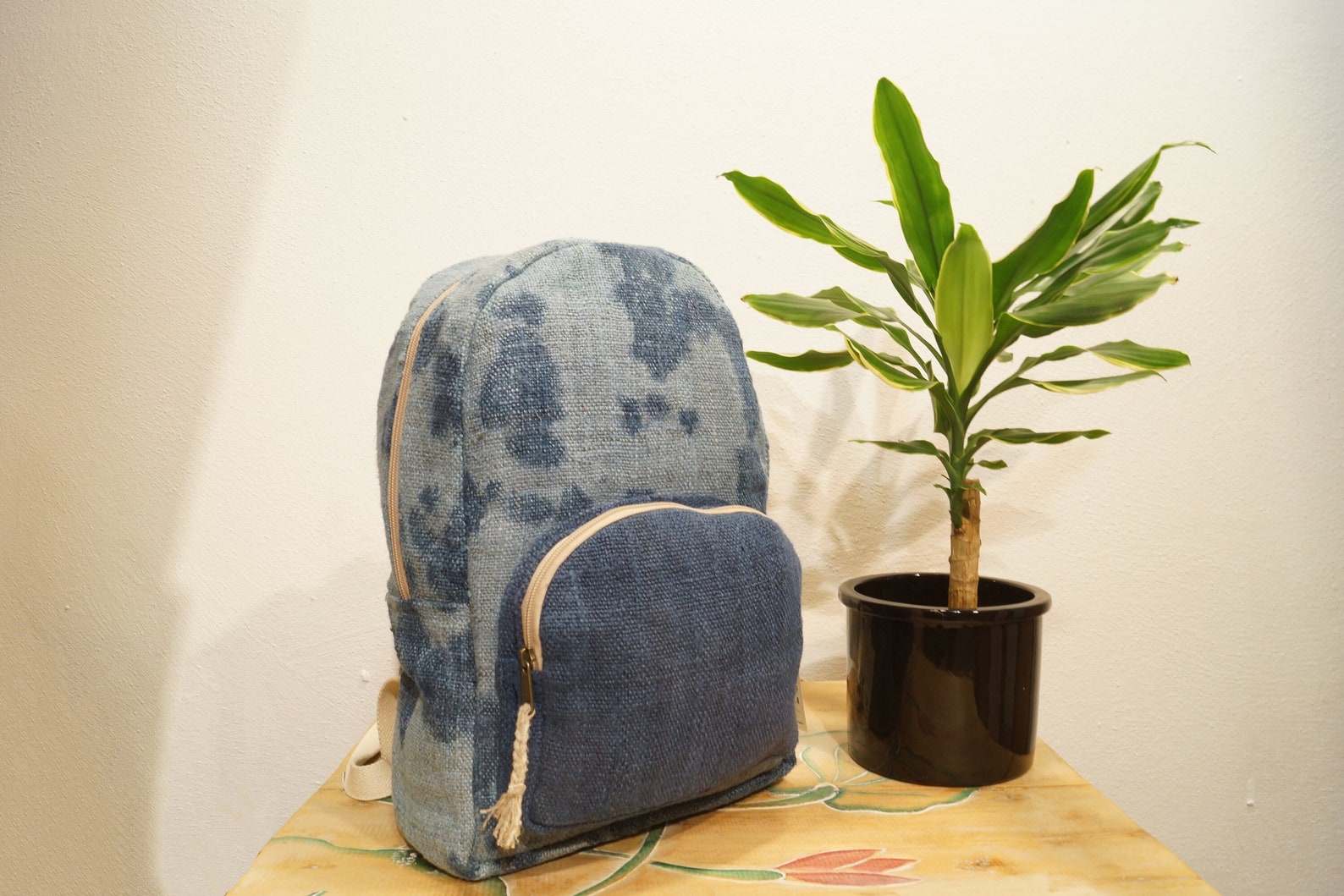 Azure Indigo Hemp Backpack Made From Ethical and Natural Hemp - Etsy
