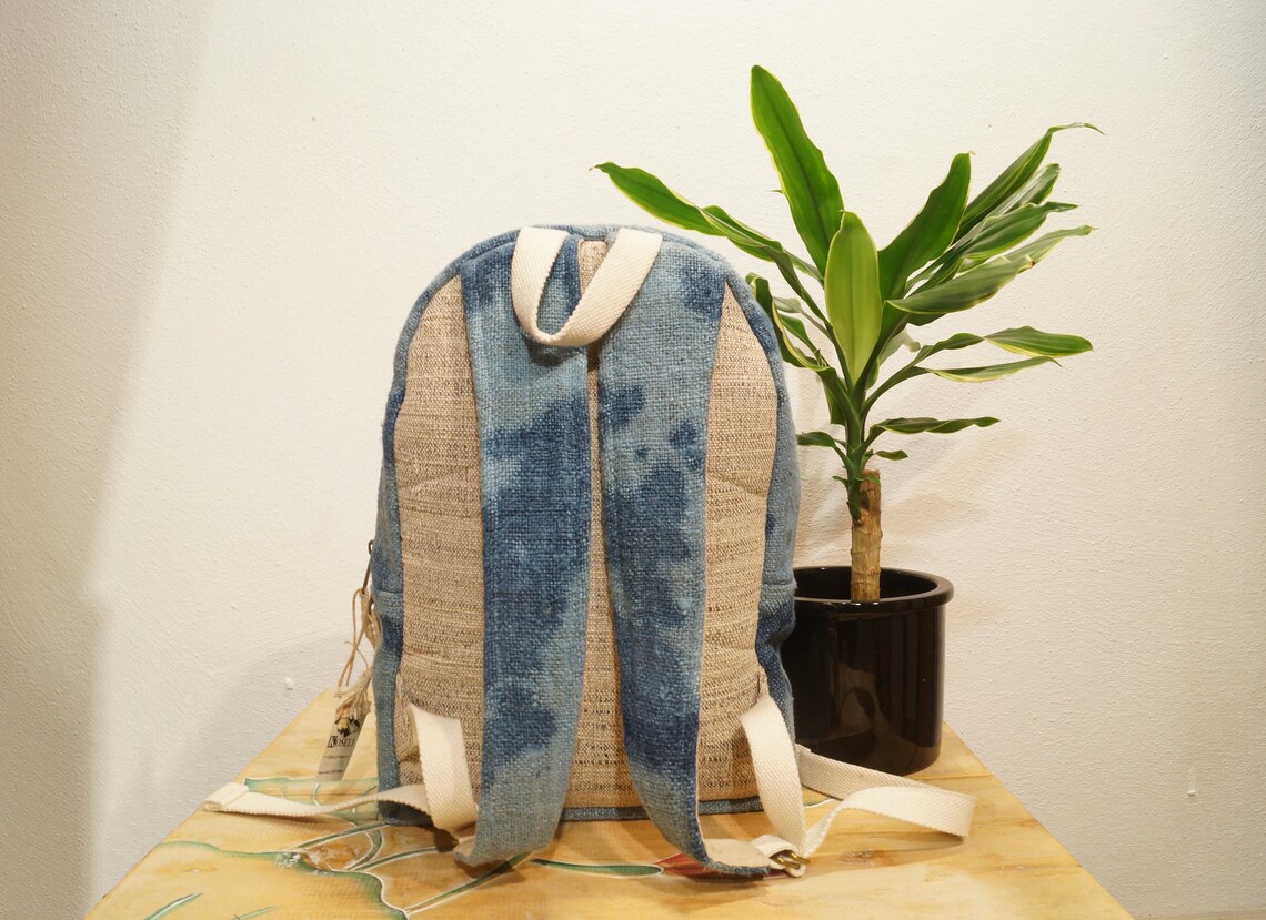 Azure Indigo Hemp Backpack Made From Ethical and Natural Hemp - Etsy