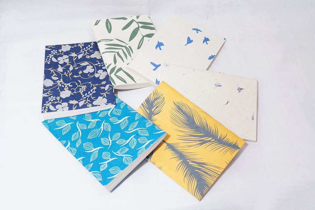 Handmade Lokta Paper Journal: A5 Nepal Diary, Screen-printed - Etsy