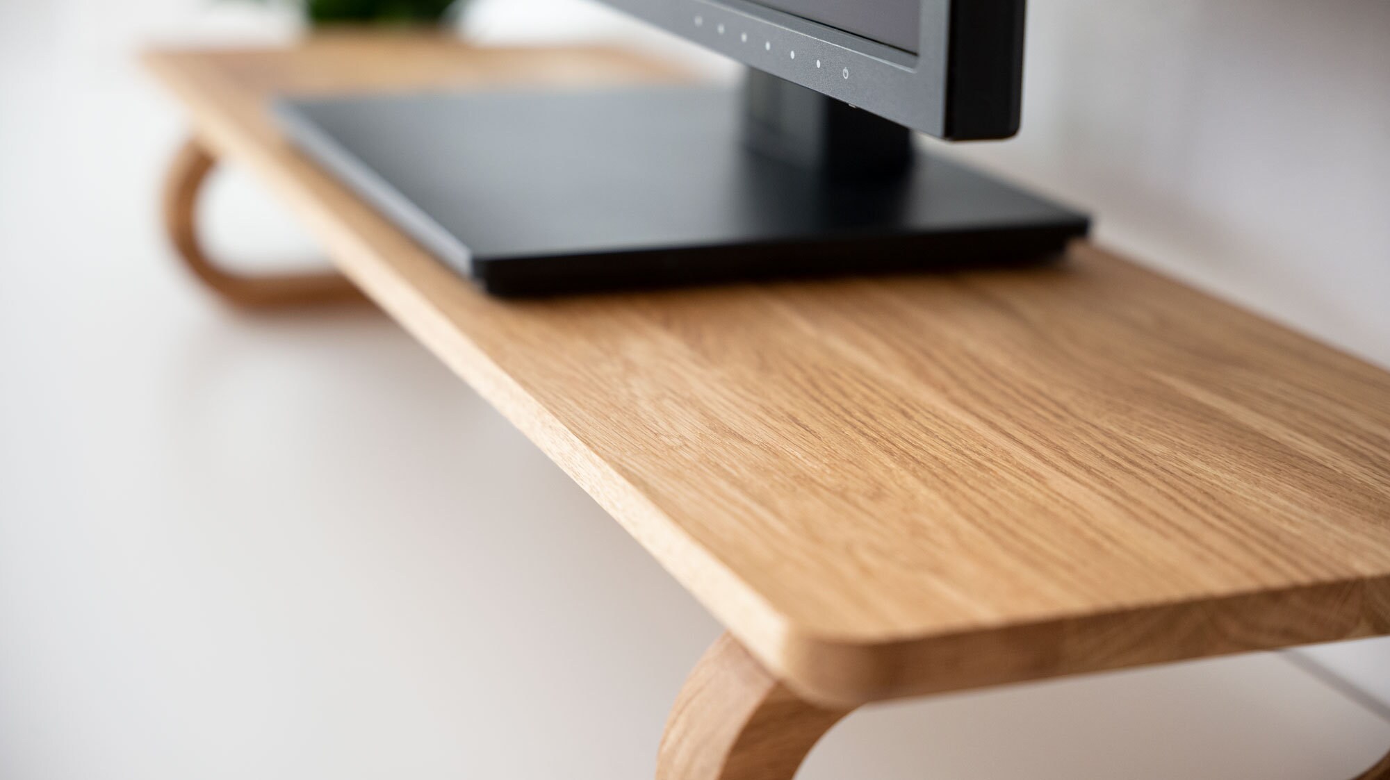 Solid Oak Monitor Stand Custom Size/ Shelf / Raiser/ Home - Etsy