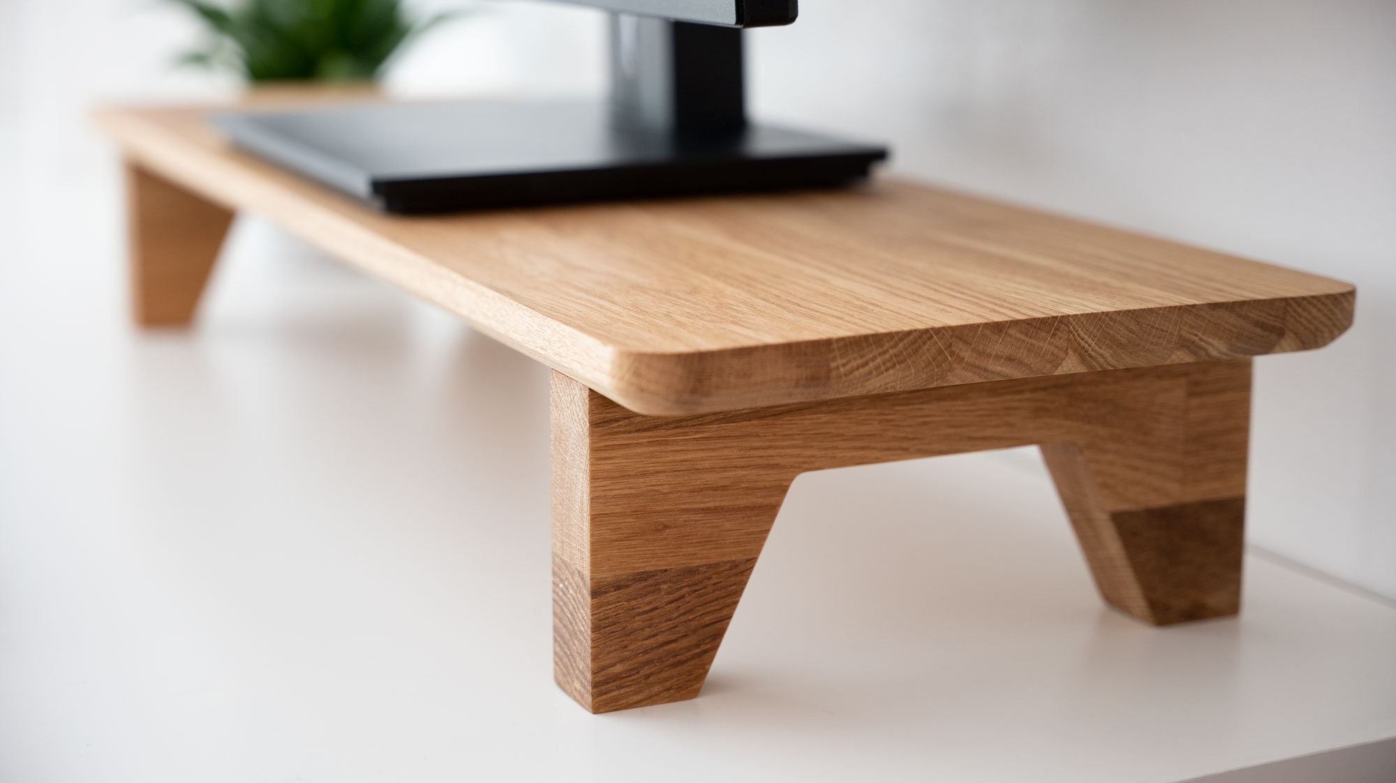 Solid Oak Monitor Stand Custom Size / Shelf / Raiser/ Home - Etsy