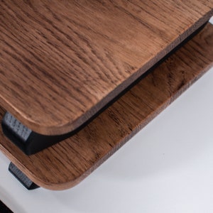 Solid Oak Monitor Walnut Finish Stand Custom Size / Shelf / - Etsy UK