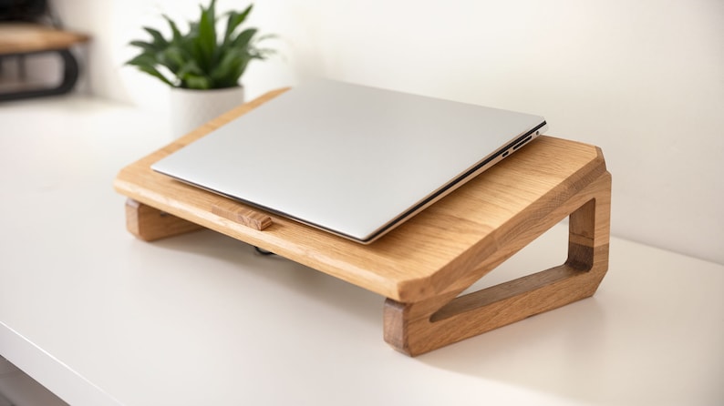 Real Oak Laptop Stand / Shelf / Raiser/ Home Office/ Imac - Etsy