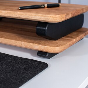 Solid Oak Monitor Stand Custom Size / Shelf / Raiser/ Home Office/ Imac ...