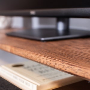 Real Oak Monitor Stand: Custom Size Wooden Desk Shelf - Etsy UK