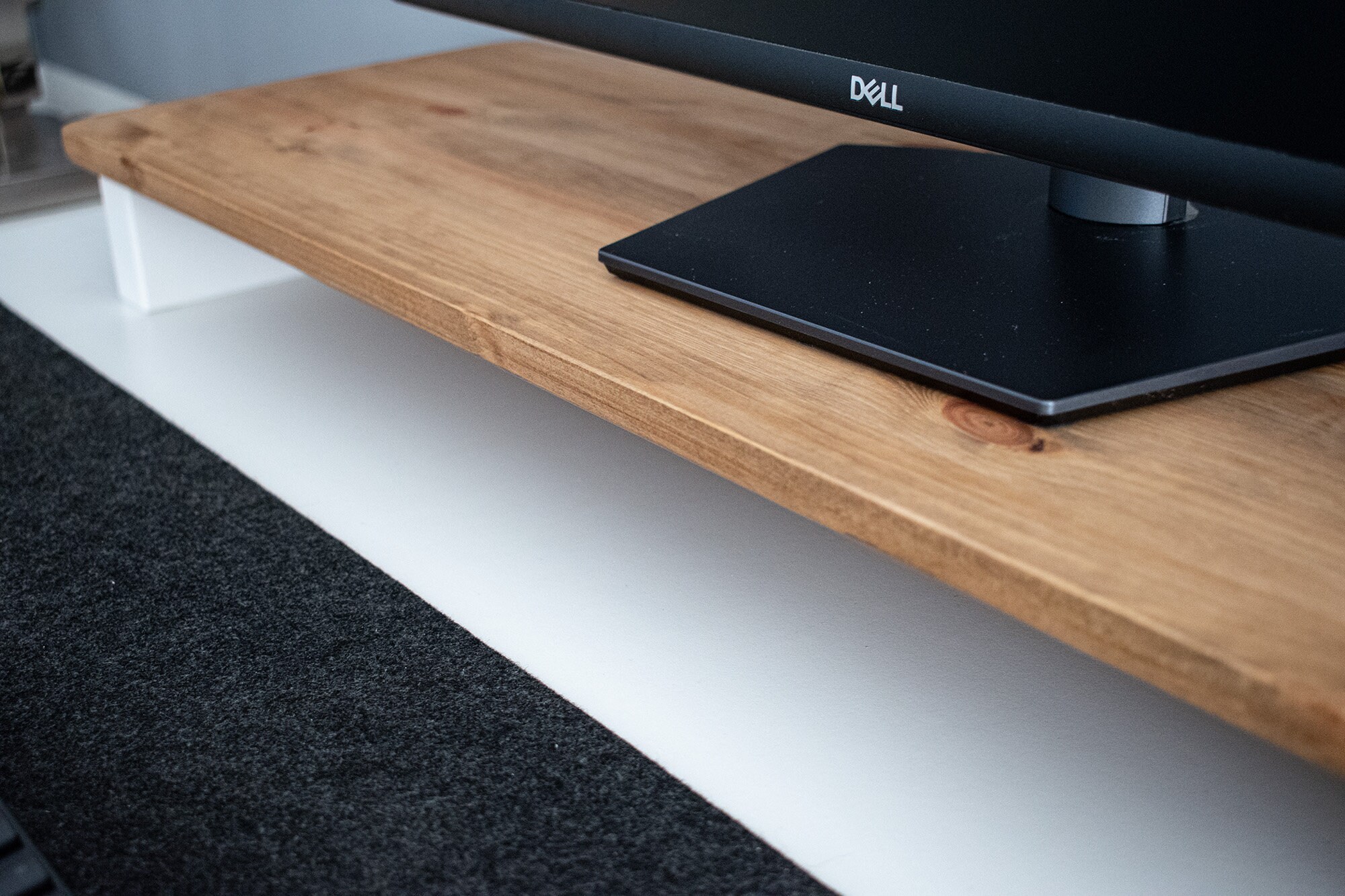 Oak Finish Solid Wood Monitor Stand - Custom Size Home Office - Etsy