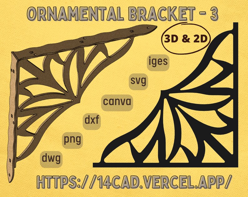 Ornamental Gusset Digital Product - Designed With Solidworks 2024 ...