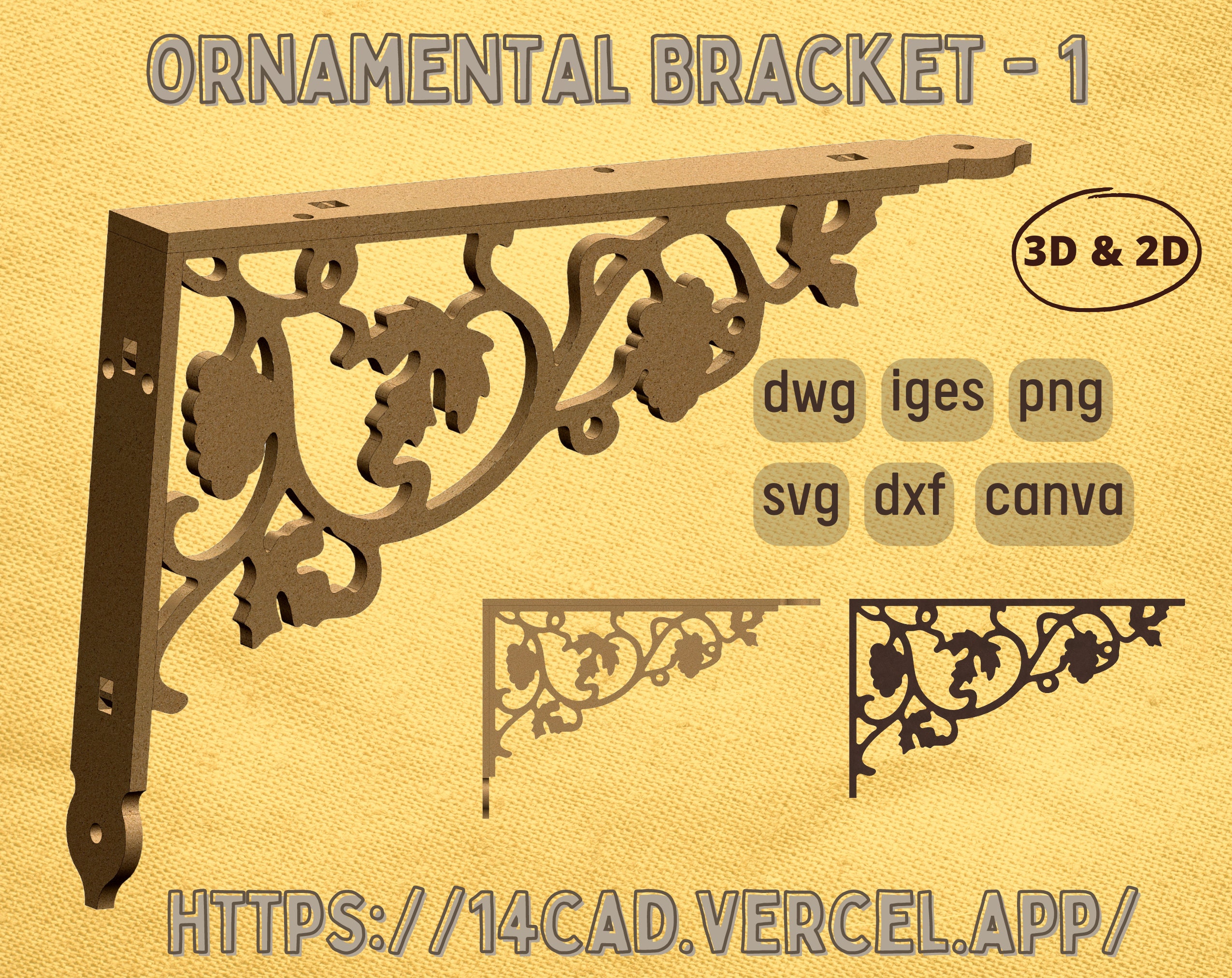 Ornamental Gusset Digital Product - Designed With Solidworks 2024 ...