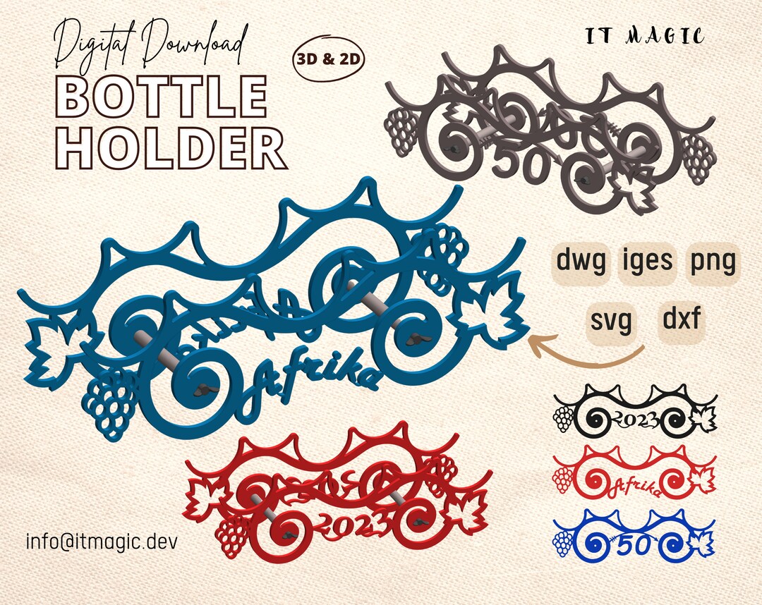 Bottles Rack, Digital Product, File DXF for Cnc, Plasma, Laser. Metal ...