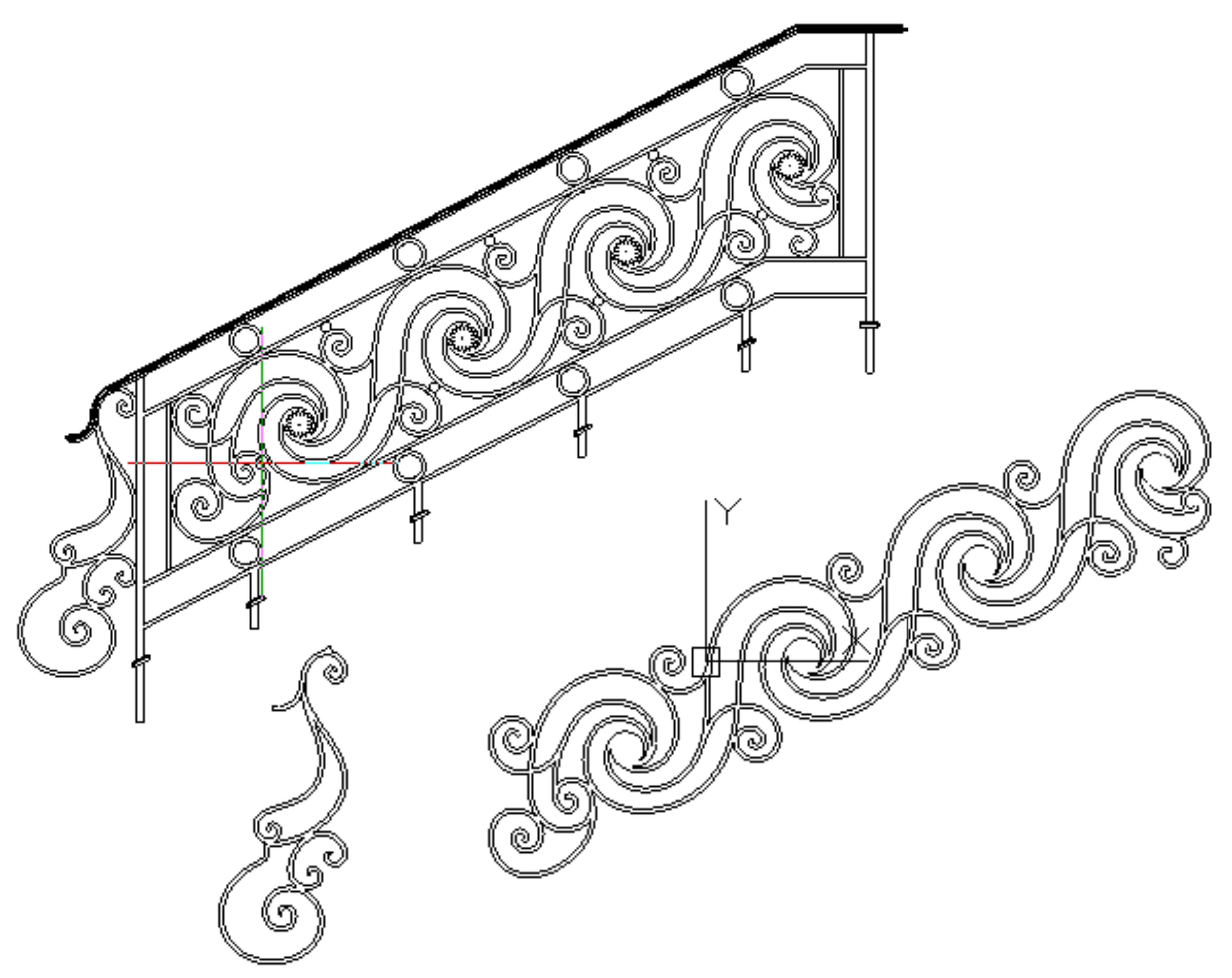 Iges, DXF, SVG, Canva, Png Ornamental Stair Balustrade - Etsy UK