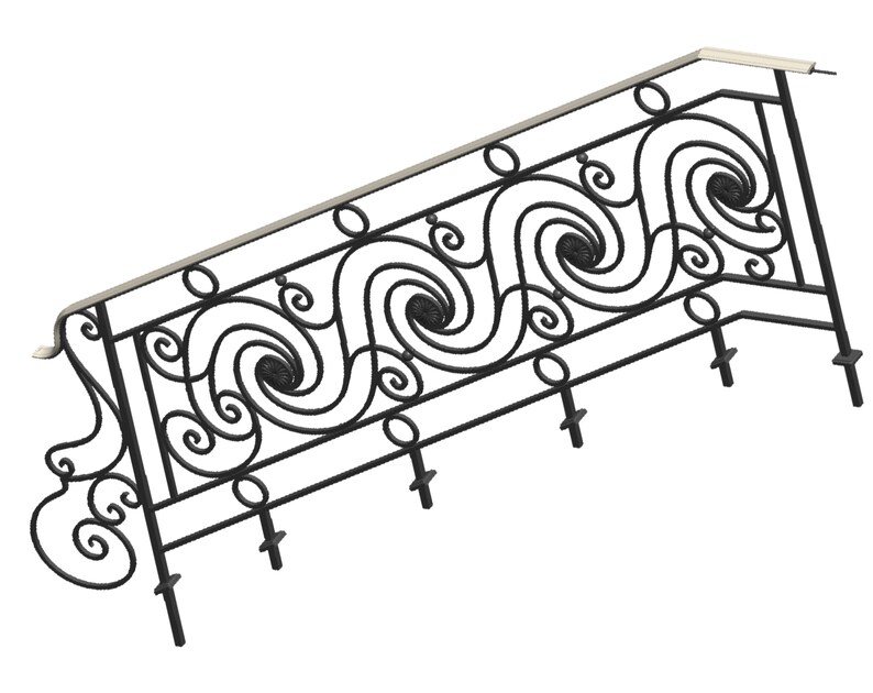 Iges, DXF, SVG, Canva, Png - Ornamental Stair Balustrade - Etsy