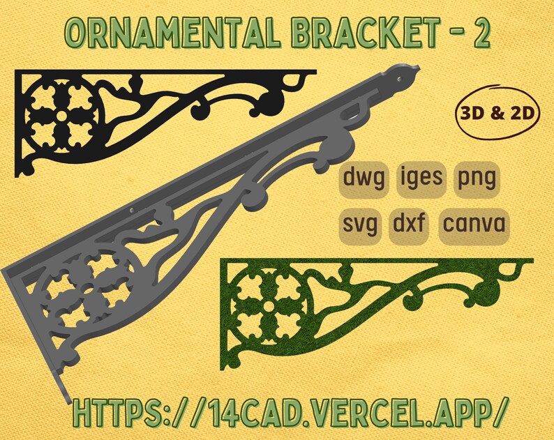 Ornamental Gusset Digital Product - Designed With Solidworks 2024 ...