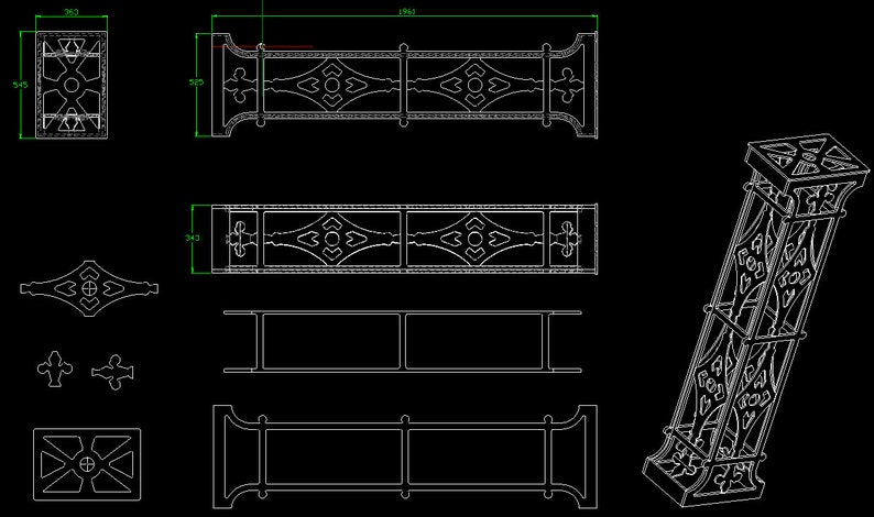 Iges, DXF, SVG, Png - Wrought Iron Pier - Etsy