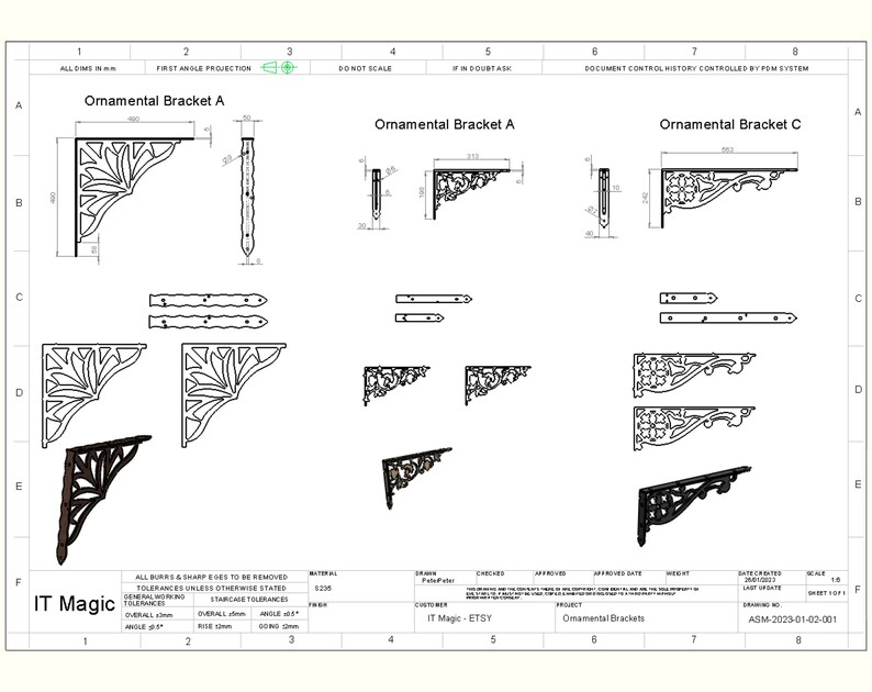 Ornamental Gusset Digital Product - Designed With Solidworks 2024 ...