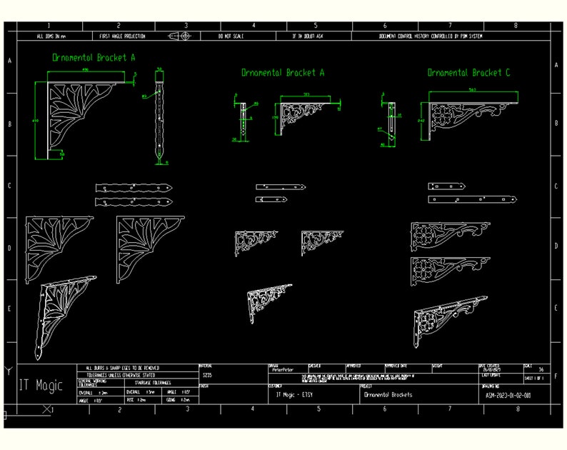 Ornamental Gusset Digital Product - Designed With Solidworks 2024 ...