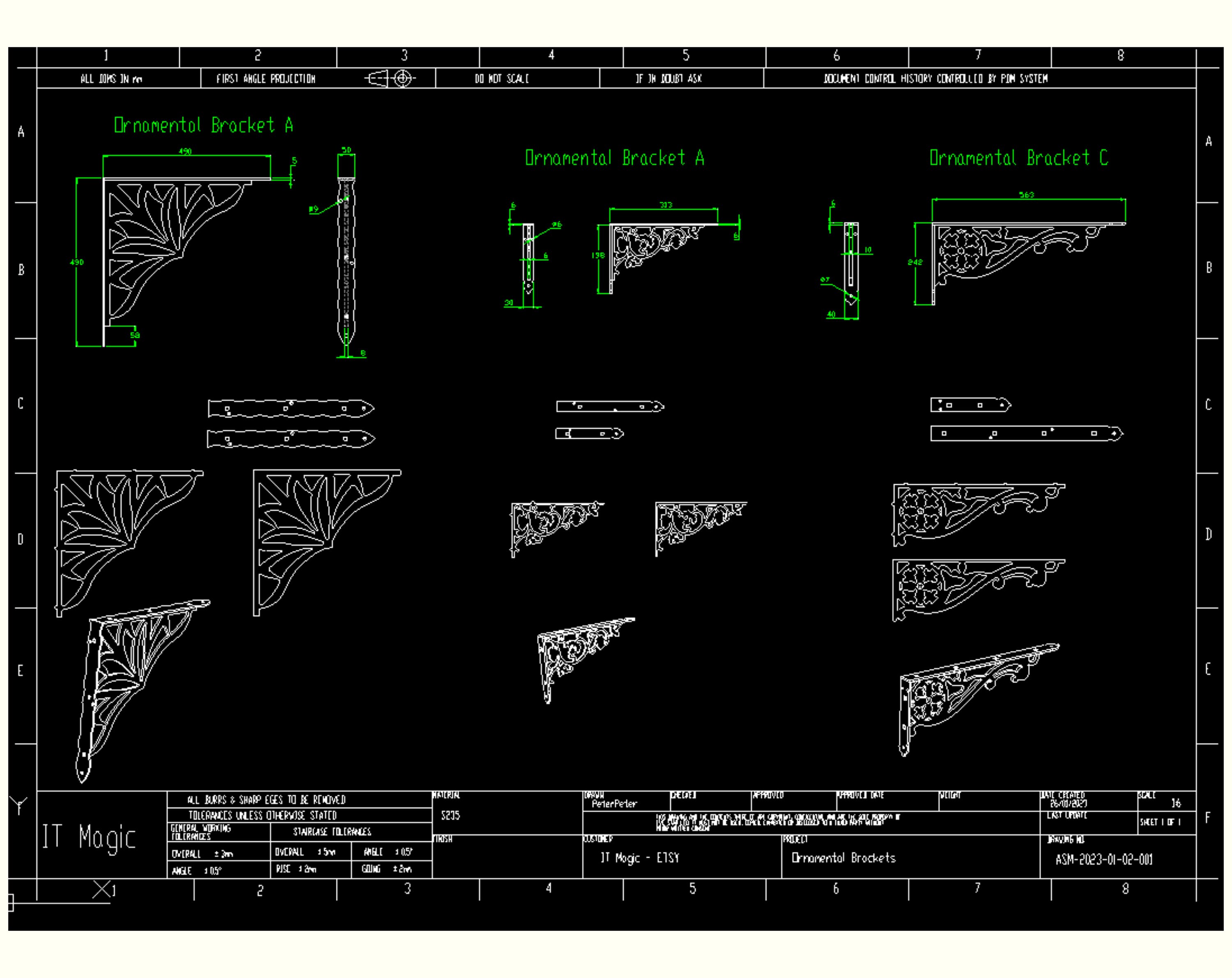 Ornamental Gusset Digital Product, File DXF for Cnc, Plasma, Laser ...