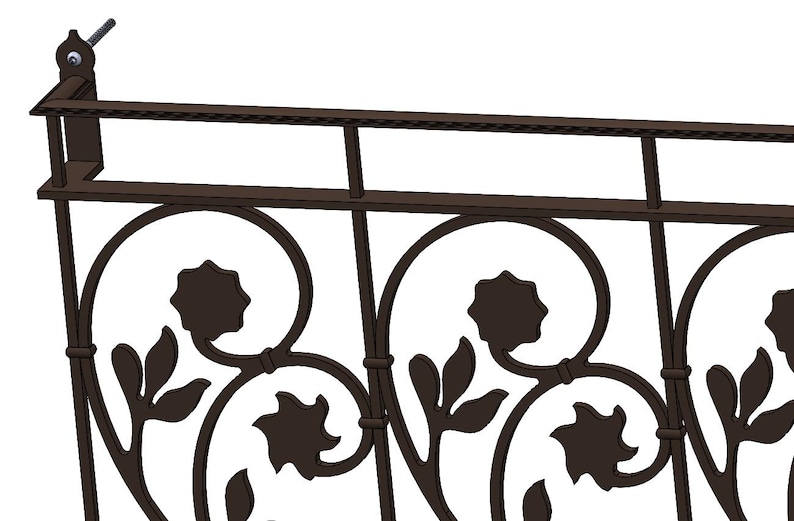 Solidworks 2025 Wrought Iron Scroll Panel - High End London Housing ...