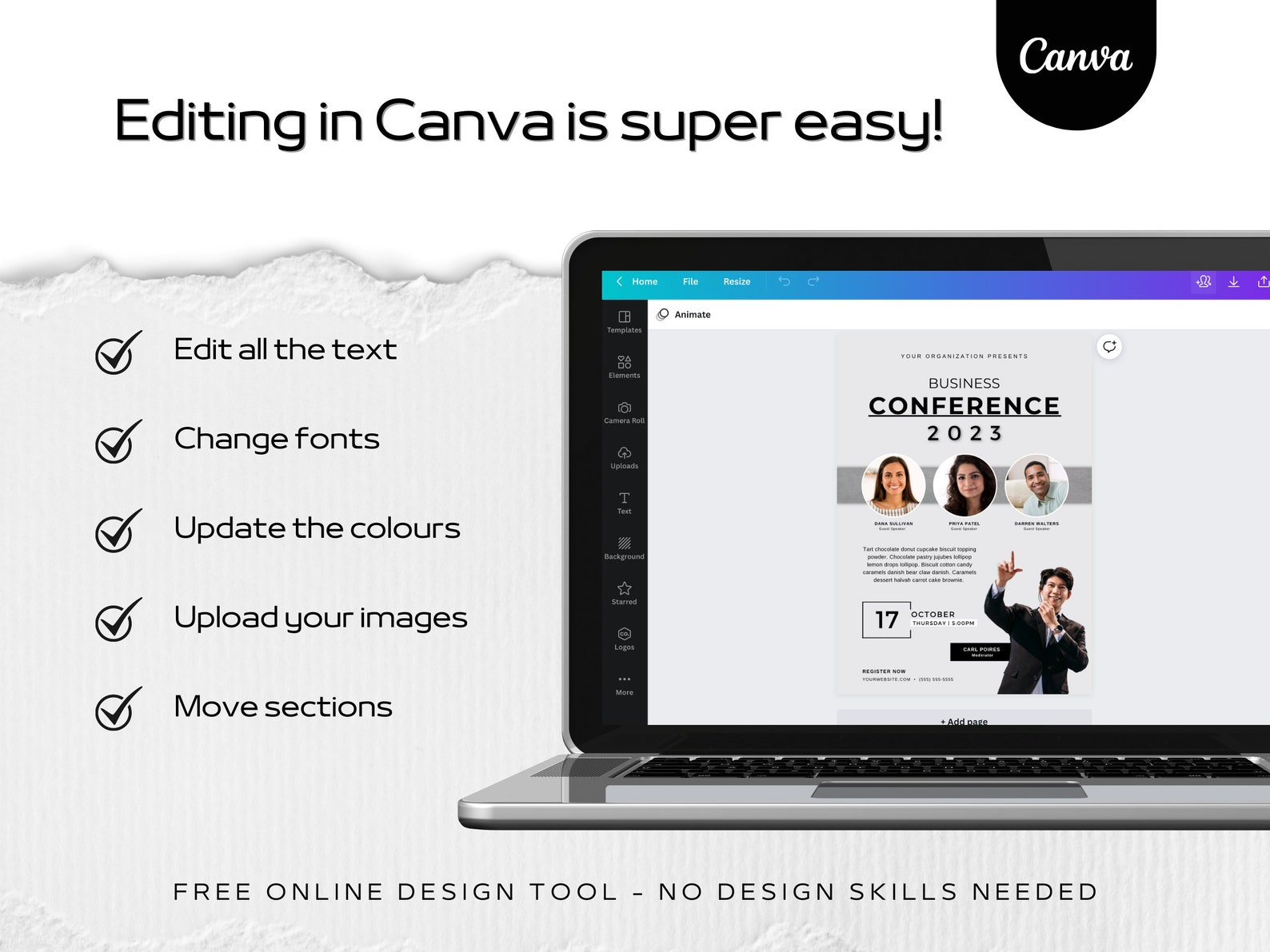 Business Conference Flyer | Speaker Canva Template | Seminar Flyer ...